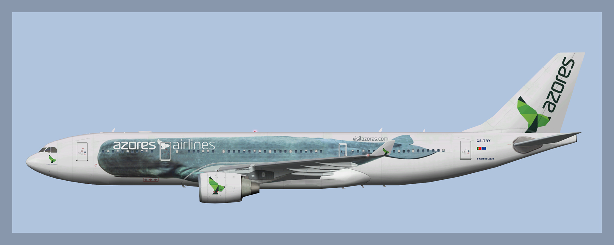 Azores Airlines Airbus A330-200 – FSP Model – ATCO Repaints
