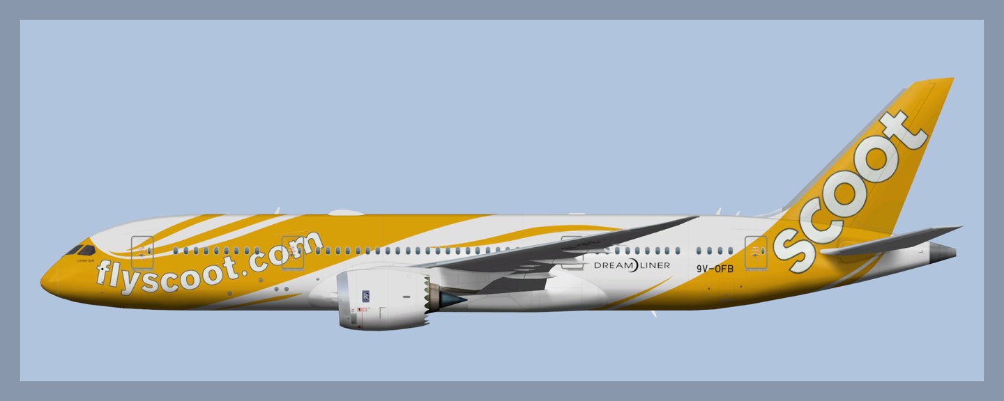 Scoot Boeing 787-8 – FSP Model – ATCO Repaints