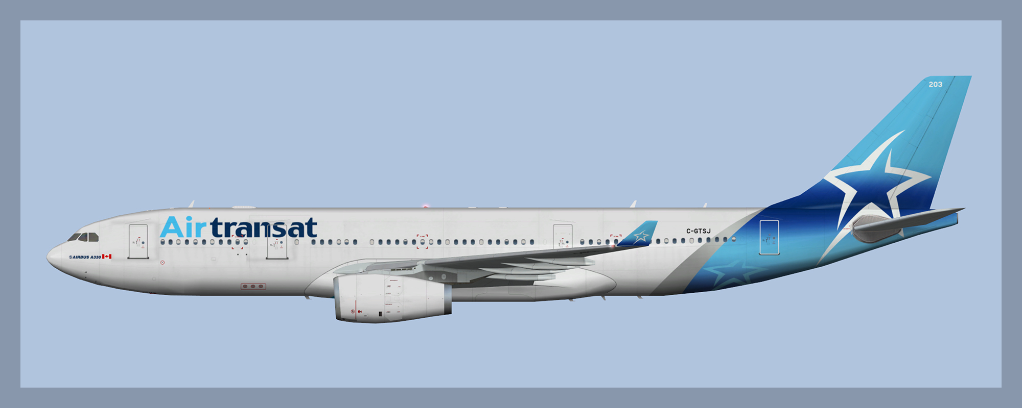 Air Transat Airbus A330-200 Fleet 2019 (FSP Model) – ATCO Repaints