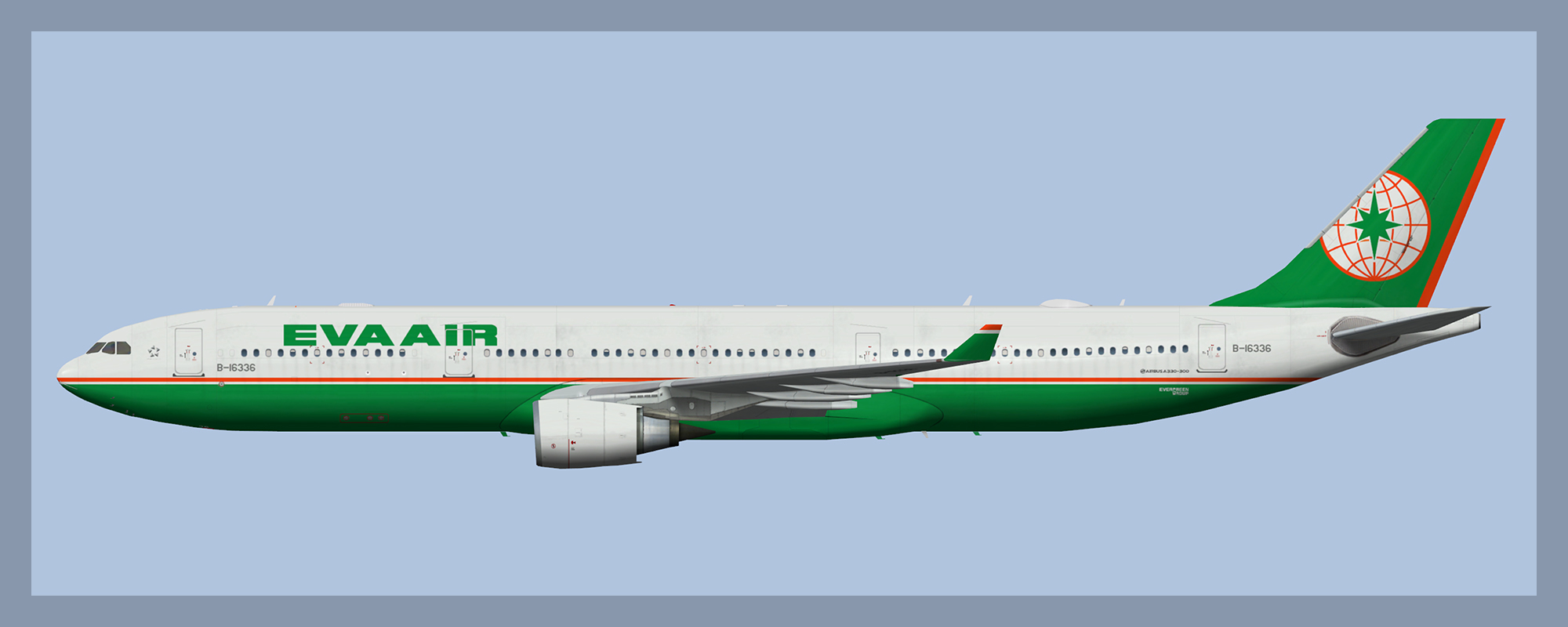EVA Air Airbus A330-300 Fleet (FSP Model) – ATCO Repaints