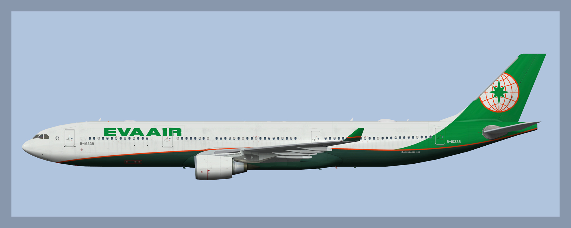 EVA Air Airbus A330-300 Fleet (FSP Model) – ATCO Repaints