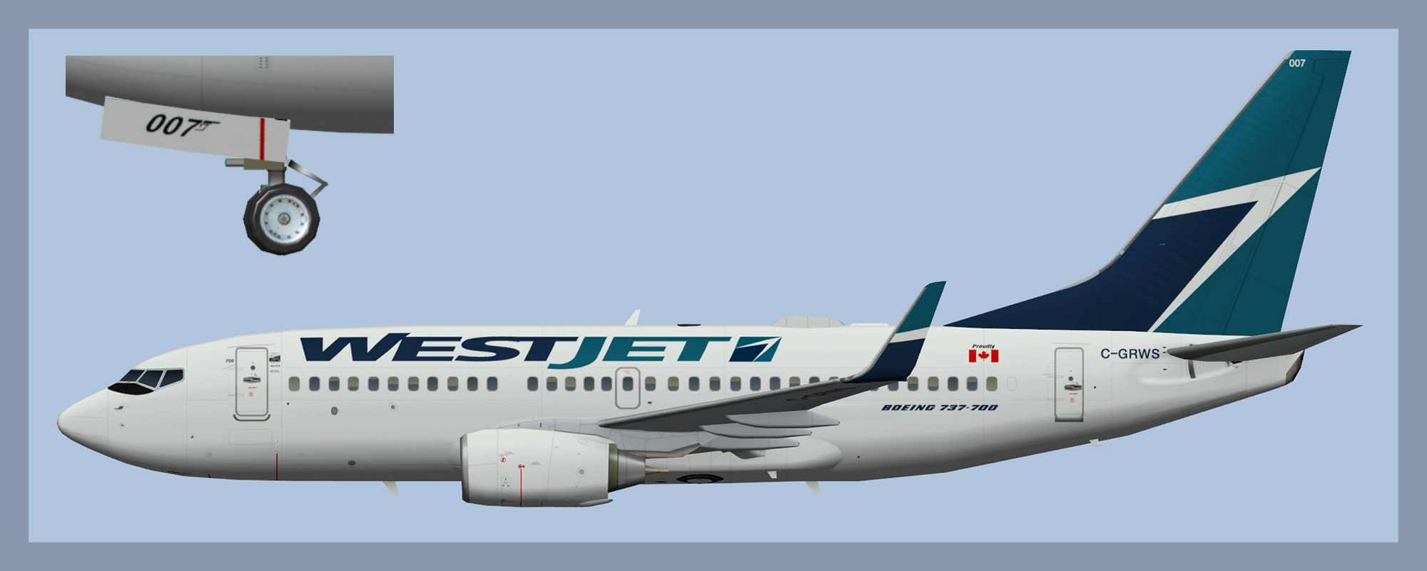 Westjet Boeing 737-700 2020 – ATCO Repaints