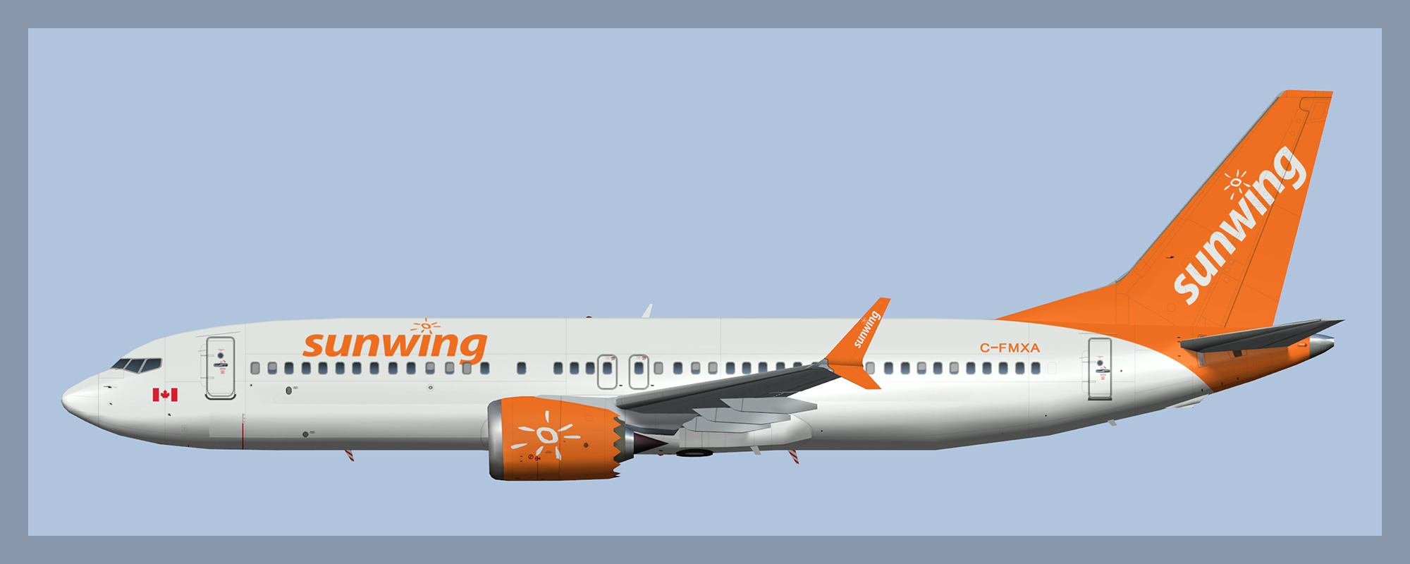 Sunwing Airlines Boeing 737 MAX8 Fleet (AIA Model) – ATCO Repaints