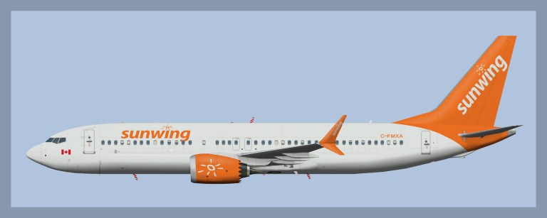 Sunwing Airlines Boeing 737 MAX8 Fleet (FSP Model) – ATCO Repaints