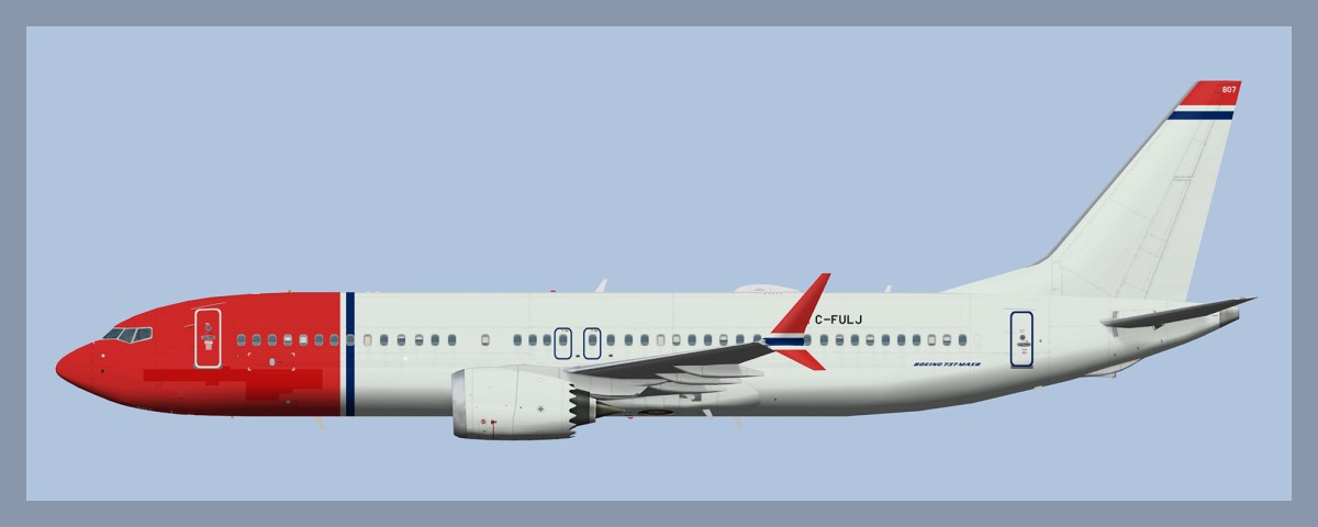 Lynx Air Boeing 737 MAX8 C-FULJ (FSP Model) – ATCO Repaints