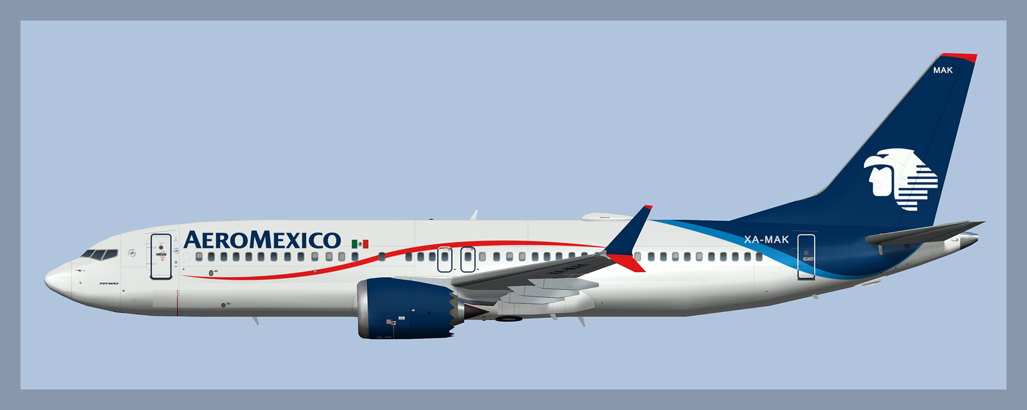 Aeromexico Boeing 737-MAX8 (AIA Model) – ATCO Repaints