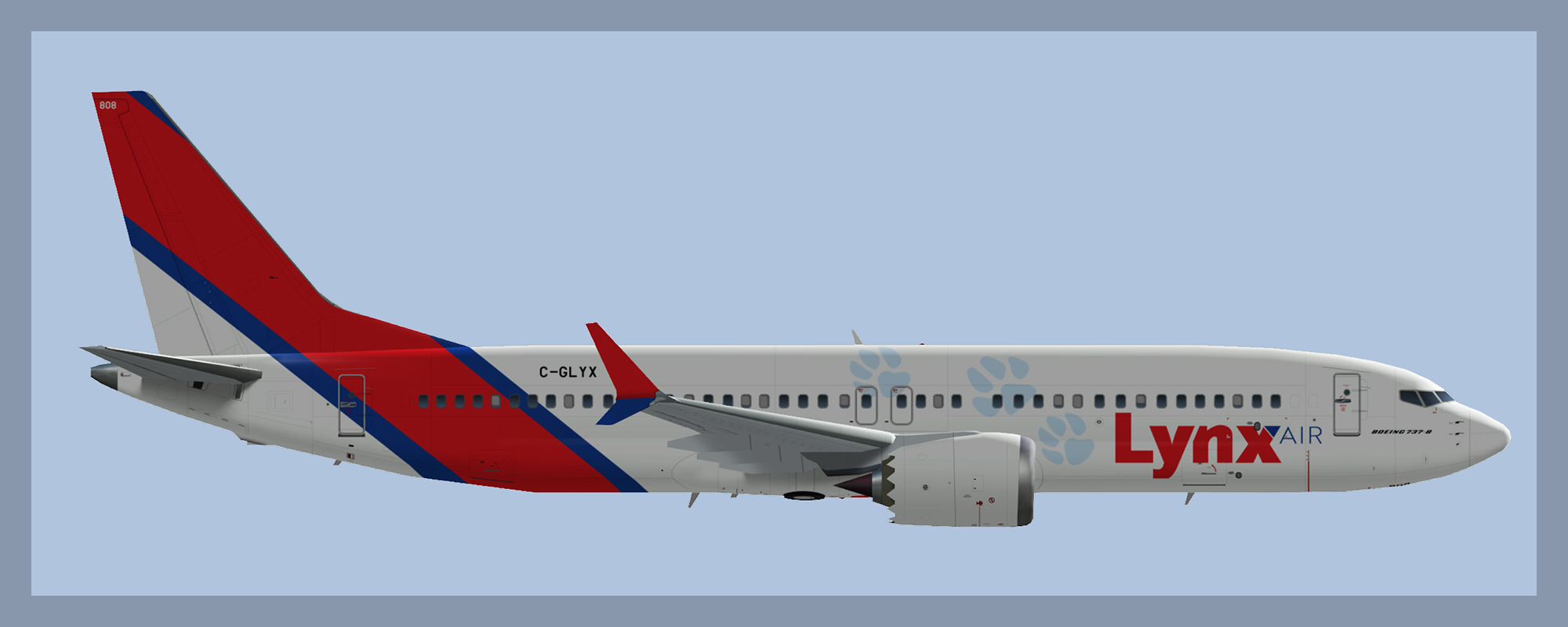 Lynx Air Boeing 737-MAX8 ‘Paws’ (AIA Model) – ATCO Repaints