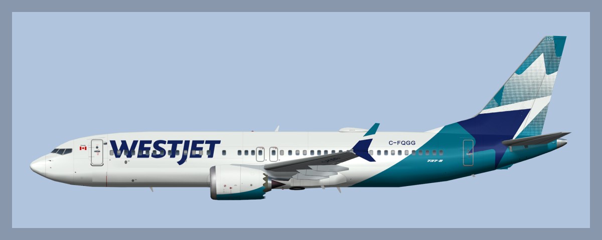 Westjet Boeing 737 MAX8 – No Spirit Titles (AIA & FSP Model) – ATCO ...