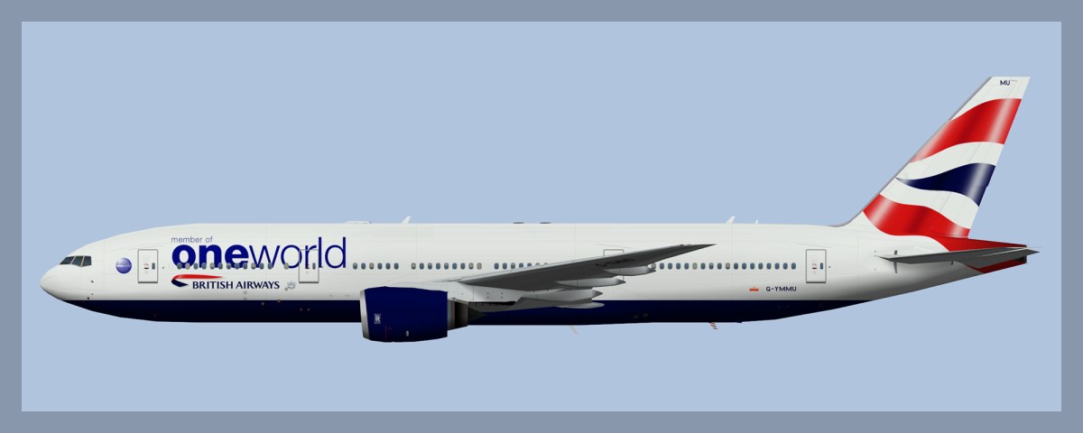 British Airways Boeing 777-200ER Oneworld (TFS Model) – ATCO Repaints