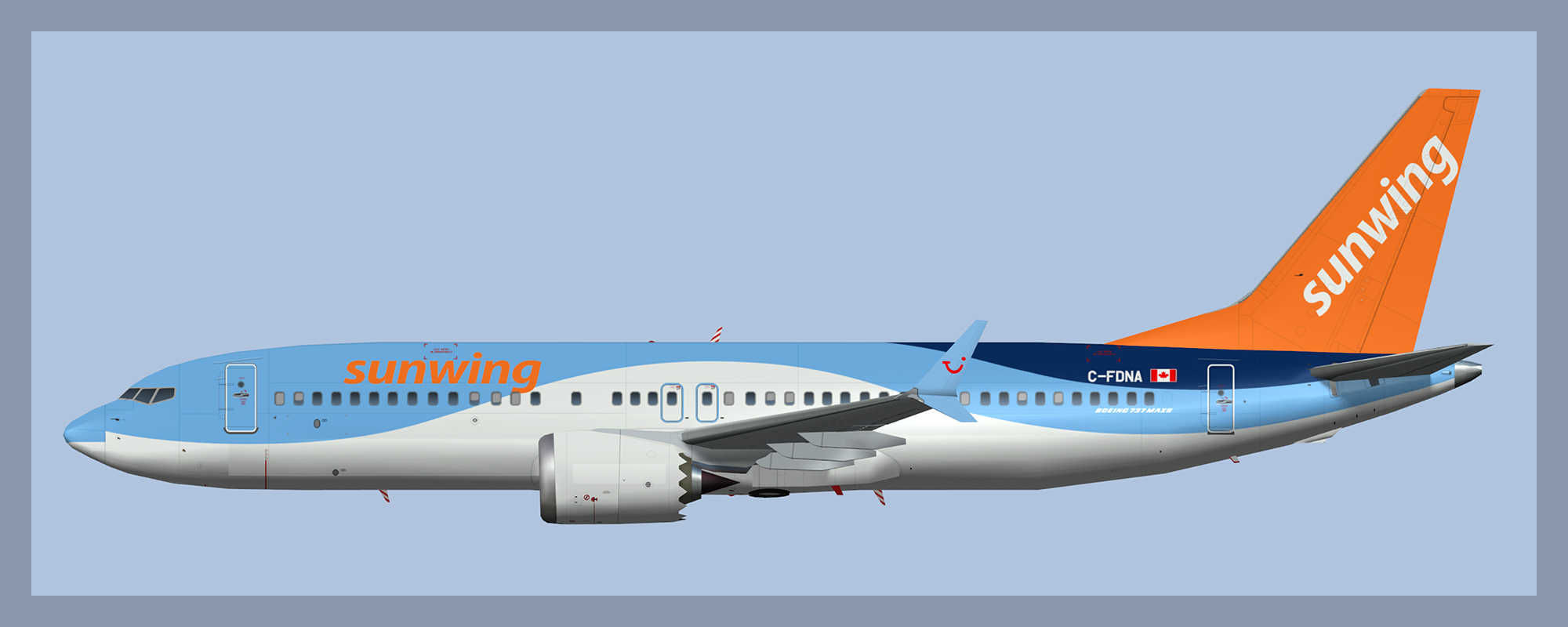 Westjet Boeing 737 MAX8 Fleet 2024 – Sunwing Airlines Liveries (AIA ...