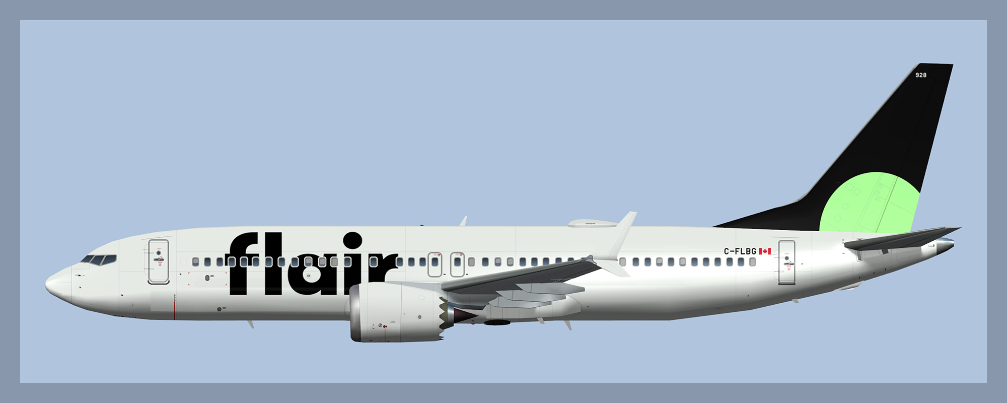 Flair Airlines Boeing 737-MAX8 Fleet 2024 (AIA Model) – ATCO Repaints