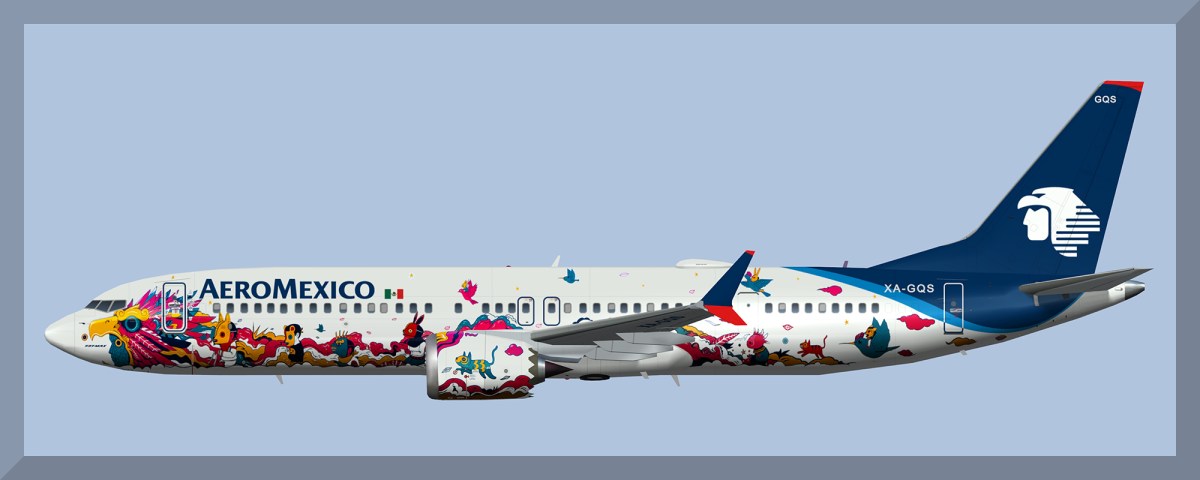 Aeromexico Boeing 737-MAX9 XA-GQS Kukulcan (AIA Model) – ATCO Repaints